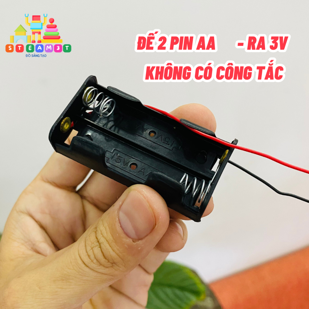 Đế pin khay pin AA đủ loại có công tắc và không công tắc 1.5v 3v 4.5v ...
