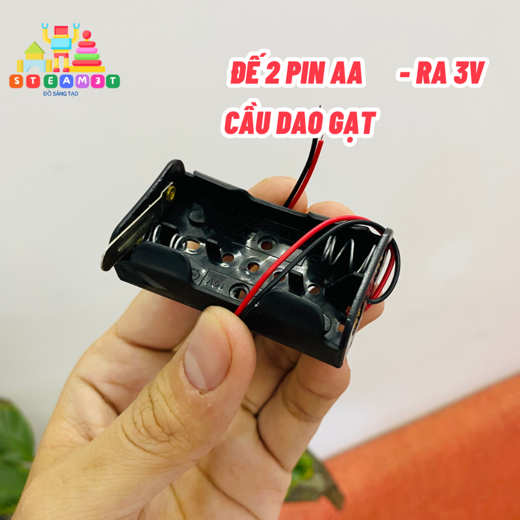 Đế pin khay pin AA đủ loại có công tắc và không công tắc 1.5v 3v 4.5v ...