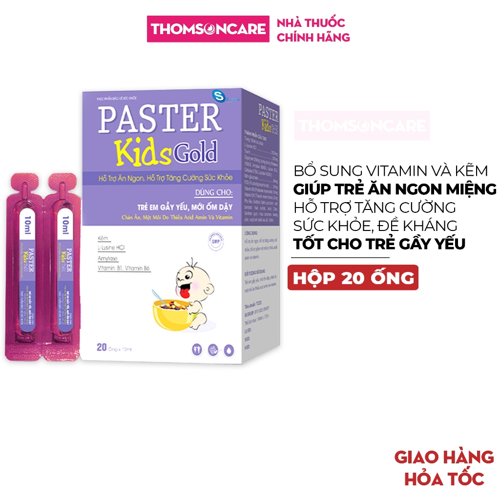 Siro ăn ngon Paster Kids Gold Ống Sanofia France, giúp trẻ ăn ngon ...