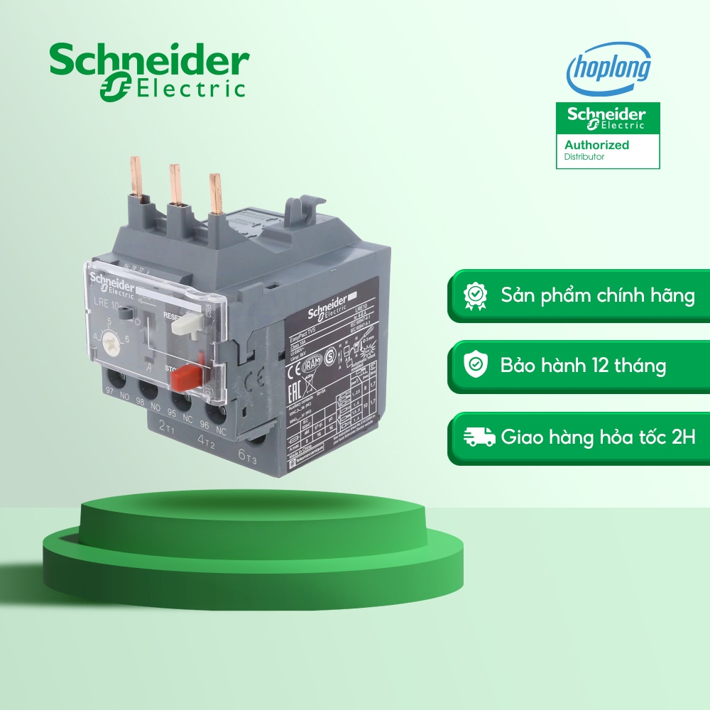 Rơ le nhiệt dải LRE10 4-6A dùng cho khởi LC1E06-38 SCHNEIDER đầu nối ...