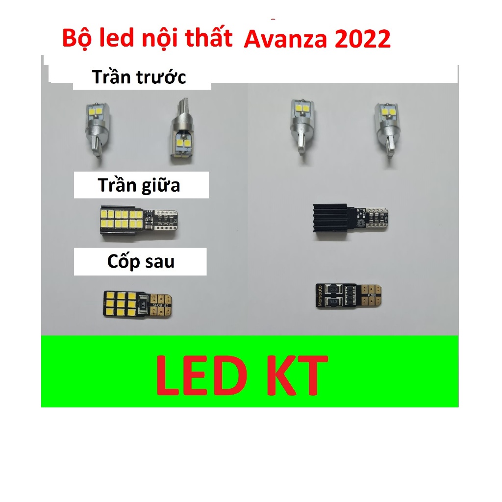 Bộ đèn Led trần Toyota Avanza 2022 2023 led nội thất led trần T10 và ...