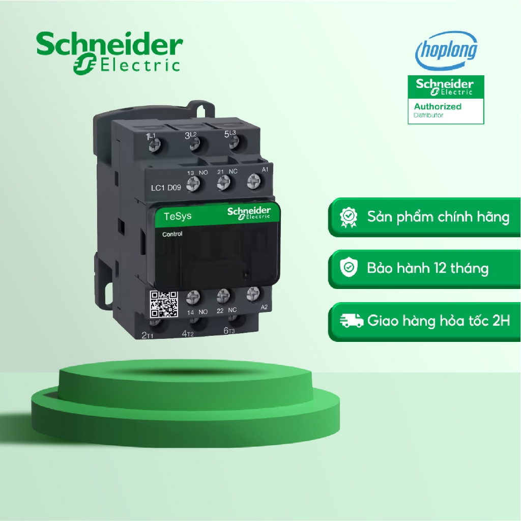 Khởi động từ Schneider LC1D09M7 - 3P(3NO) - 9A - Coil 220VAC | Shopee Việt Nam