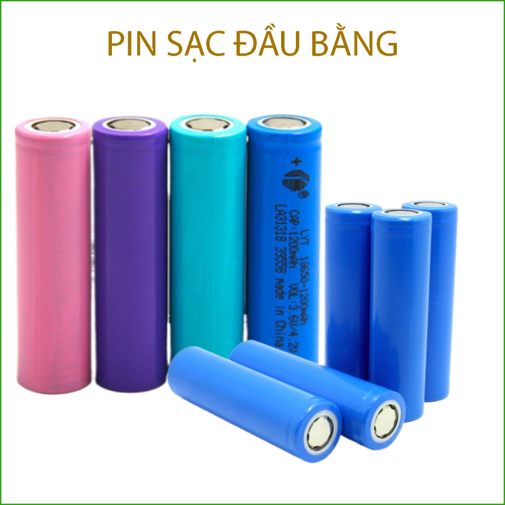Pin sạc đầu bằng 1200mAh 3.7V , pin sạc dùng cho các loai quạt , tông ...