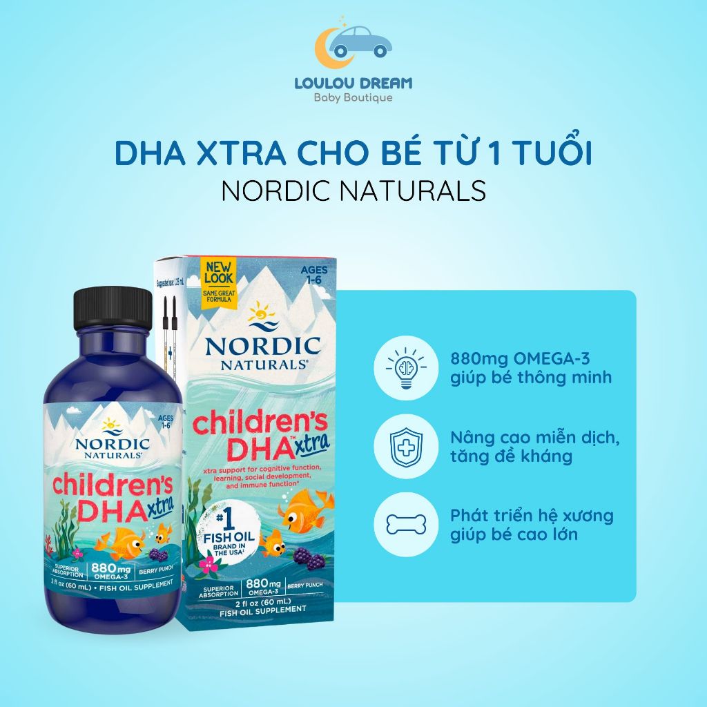DHA Nordic Xtra - Nordic Extra Children Nordic SẴN Naturals cho bé từ 1 ...