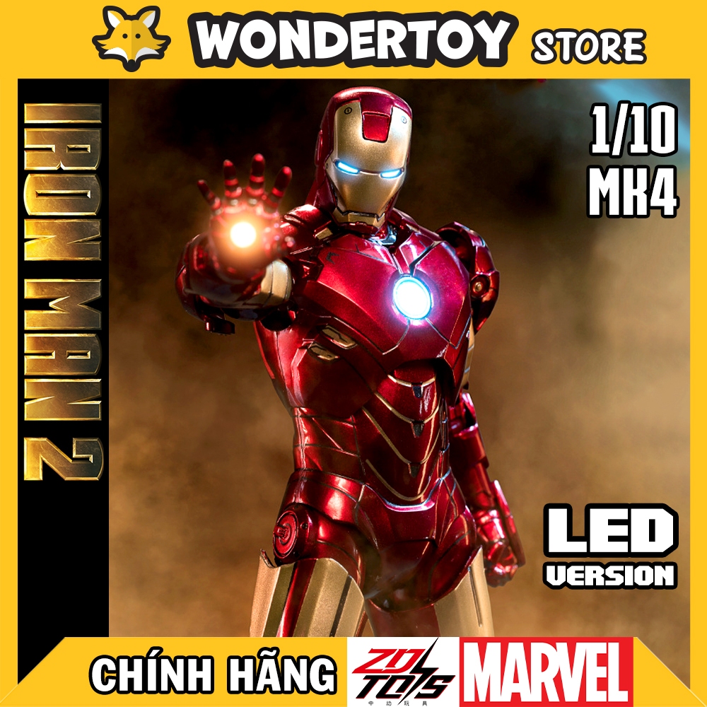 Mô hình ZD Toys Iron Man Mark 4 (MK4) 1/10 Led version + Hall Armor LED ...