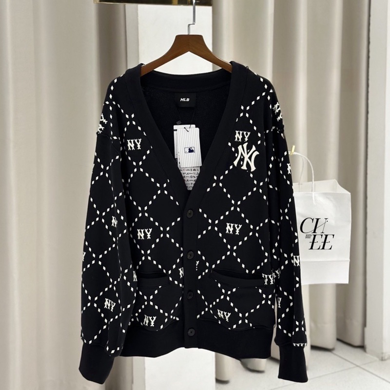 Áo nỉ cardigan mlb monogram | Shopee Việt Nam