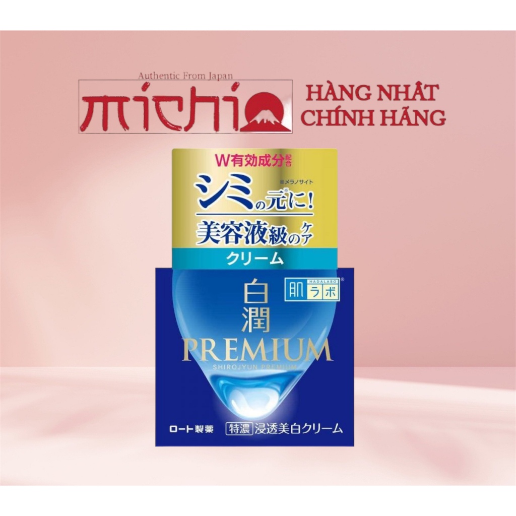 Kem Dưỡng Trắng Da Cao Cấp Hadalabo Shirojyun Premium Whitening Cream (50g) - Nhật Bản | Shopee ...