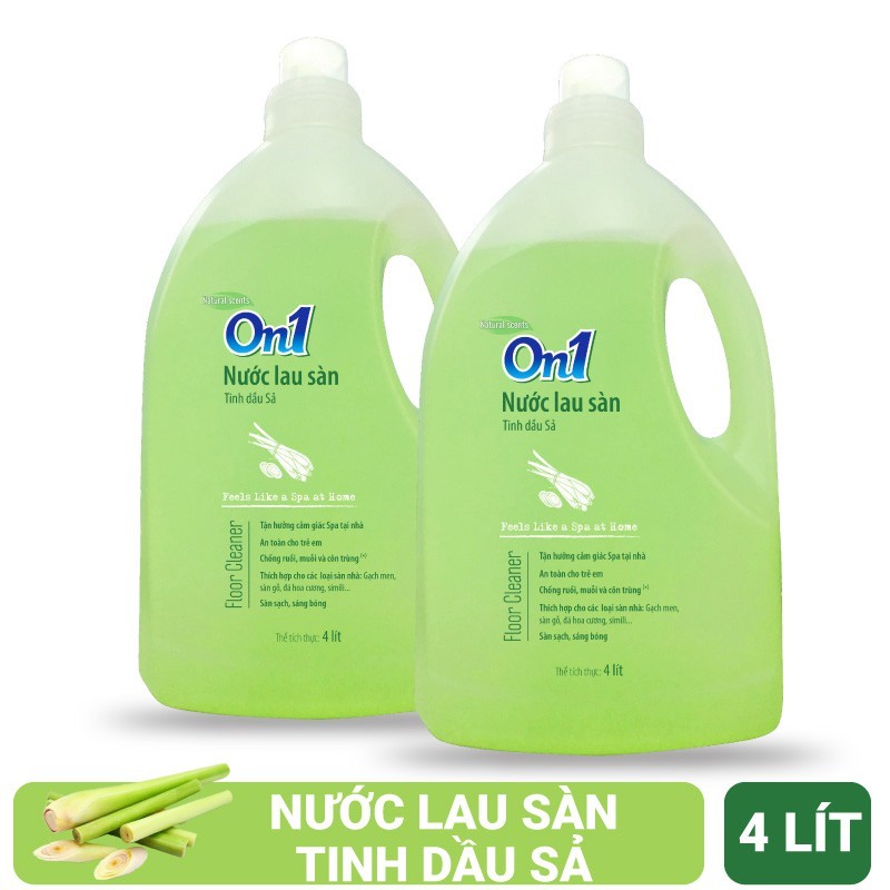 NƯỚC LAU SÀN ON1 TINH DẦU SẢ CAN 2.7L/4L - TẬN HƯỞNG SPA TẠI NHÀ ...