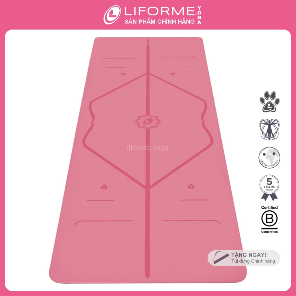 Thảm tập yoga Liforme Classic - Pink | Shopee Việt Nam
