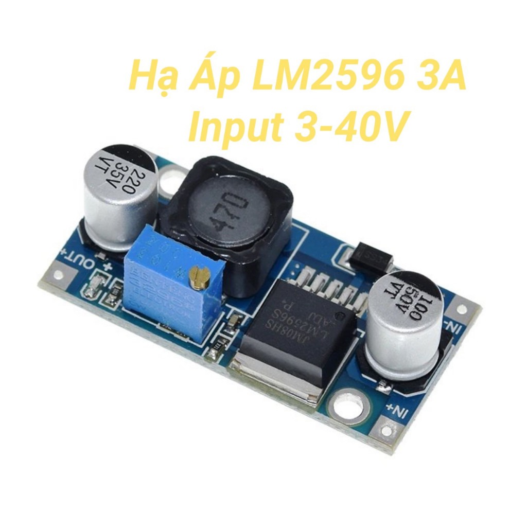 Mạch giảm áp DC - DC 3A LM2596 IN 3-40V OUT 1.5-35V mạch hạ áp DIY loa ...