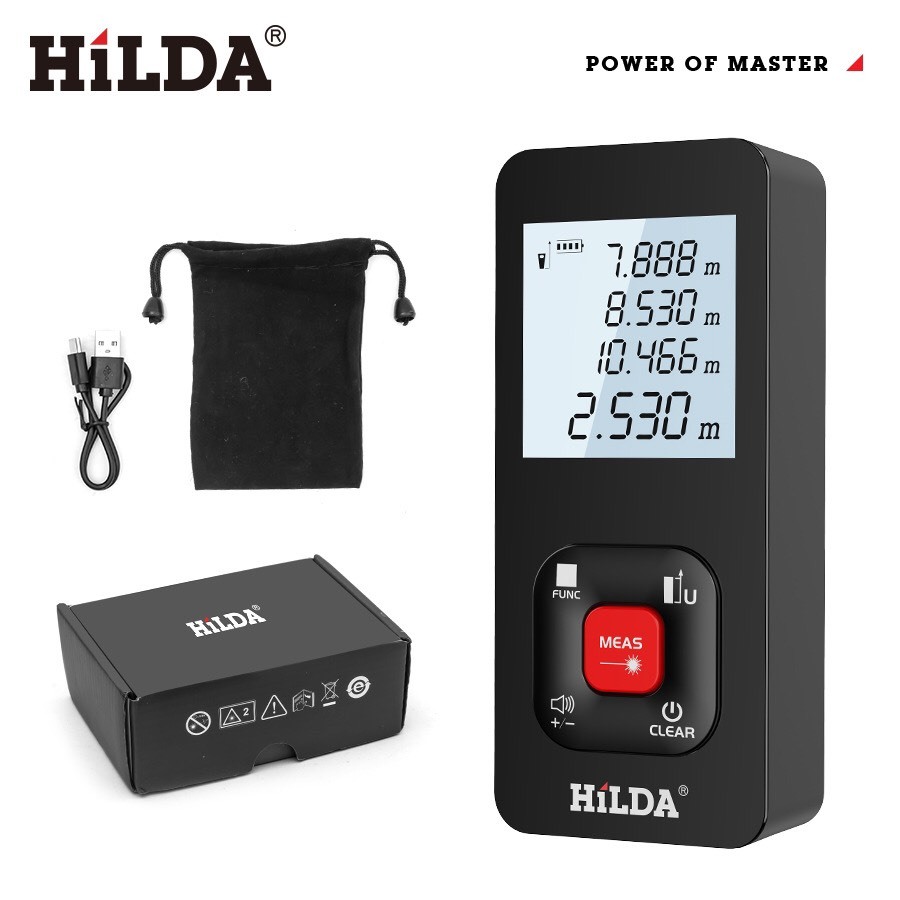 Thước lazer đo khoảng cách,Máy đo khoảng cách laze HILDA 50m thước ...