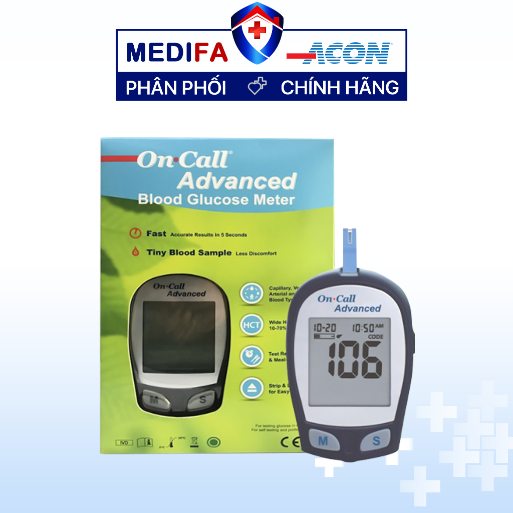 Máy Đo Đường Huyết On Call Advanced Chính Hãng Acon Biotech Mỹ | Shopee ...