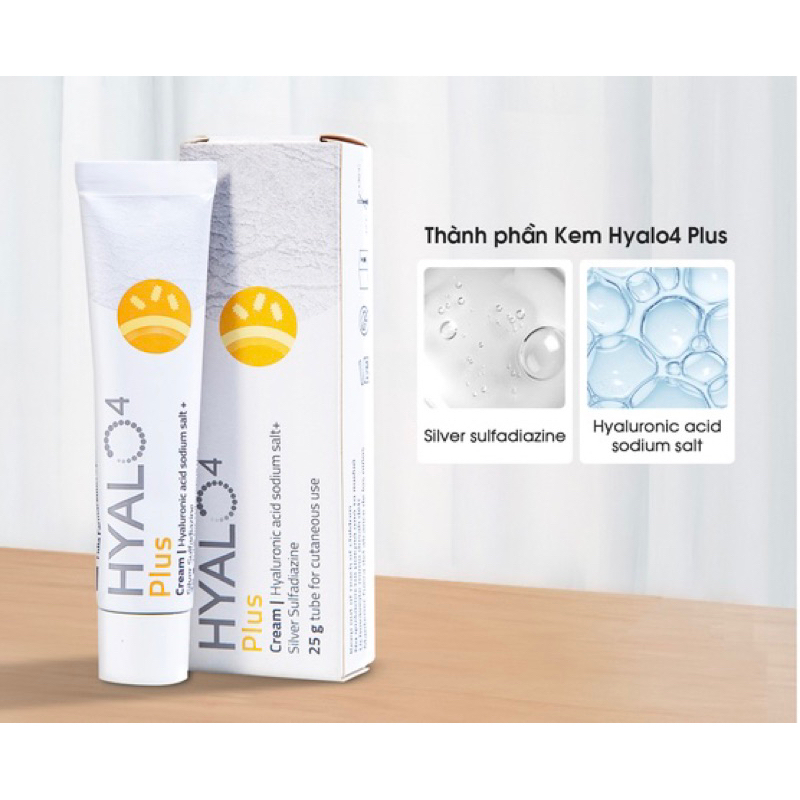 Hyalo4 Plus - Kem bôi vết bỏng (phỏng), vết thương nhiễm trùng, vết ...