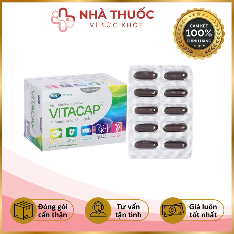 [Chính hãng] Viên Uống Bổ Sung Vitamin Tổng Hợp Và Khoáng Chất VITACAP ...