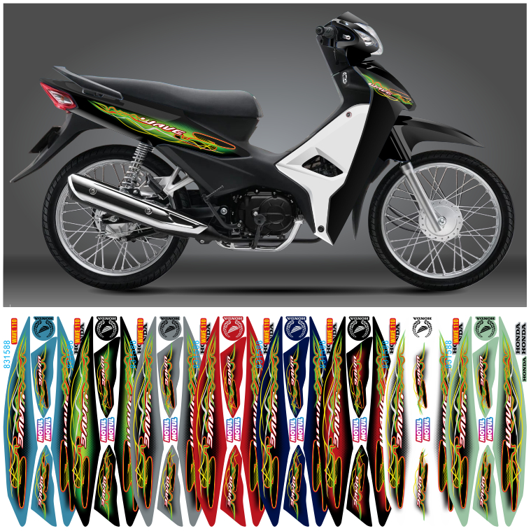 Tem WAVE ALPHA 110 - mẫu LỬA WAVE S 831588 - Tem 3 lớp chống nước chống ...