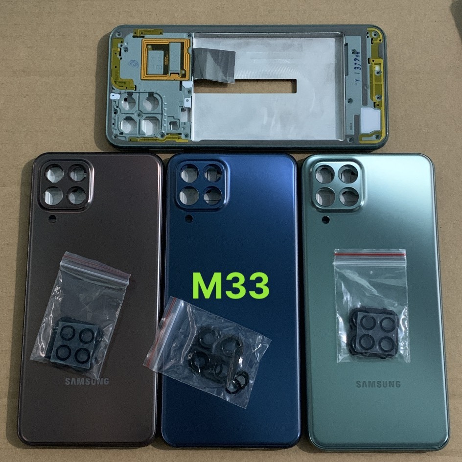 Bộ Vỏ Điện thoại Samsung Galaxy M33 5G (có cụm kính camera và nút bấm ...