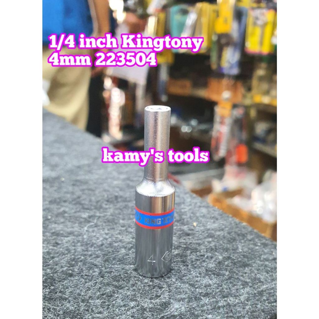 Đầu tuýp đầu khẩu dài 1/4 inch Kingtony 4mm 4.5mm 5mm 5.5mm 6mm 7mm 8mm 9mm 10mm 11mm 12mm 13mm ...