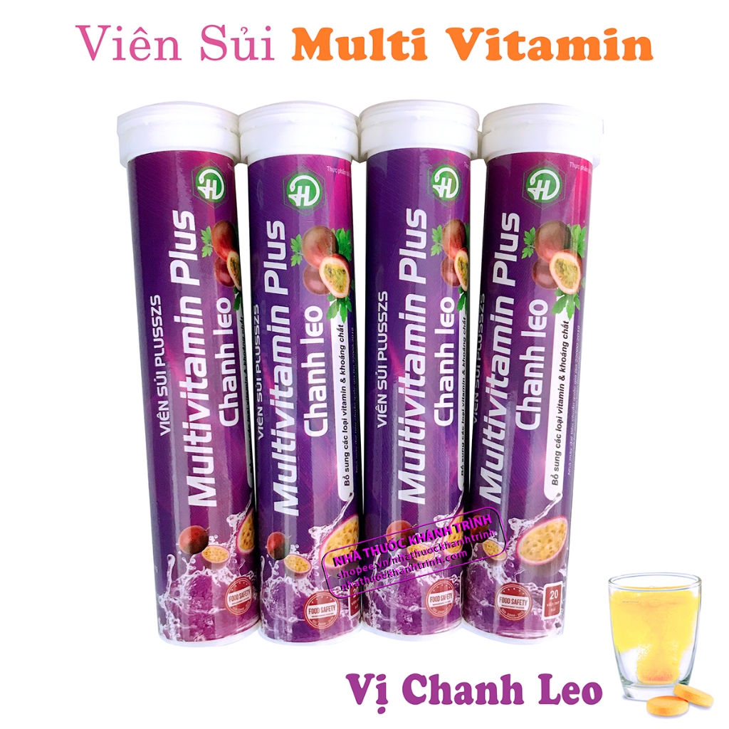 (tuýp 20 viên) Viên sủi vitamin vị CHANH LEO - tăng lực, giải khát, thơm ngon | Shopee Việt Nam