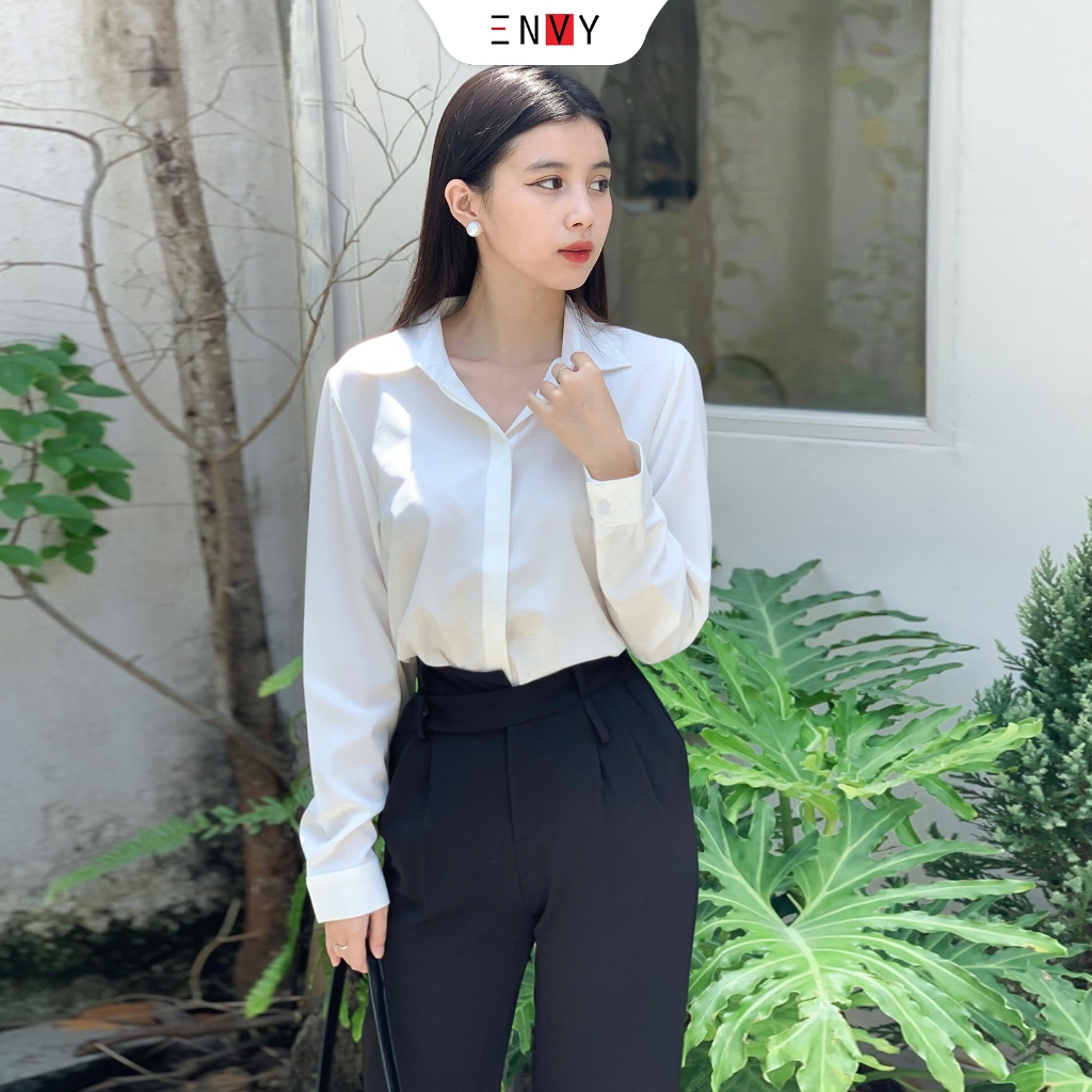 Áo sơ mi nữ truyền thống ENVY - S0095 | Shopee Việt Nam