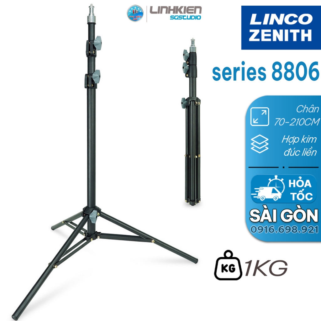 Chân Đèn Linco Zenith 8806 Cao 2m1 Hàng Chuẩn Cao Cấp Chắc Chắn Chân Máy Ảnh Loại Xịn | Shopee ...