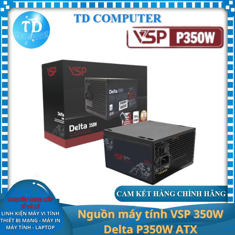 Nguồn máy tính VSP 350W Delta P350W ATX có 8pin (6+2) VGA - Hàng chính ...