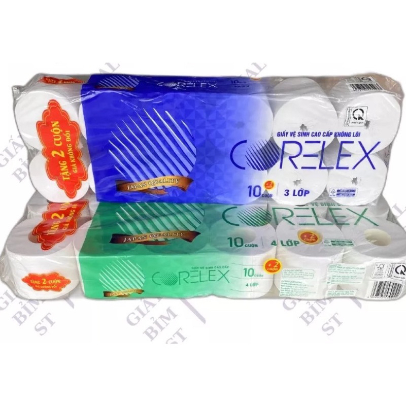 [KHUYẾN MẠI] Giấy Vệ Sinh Cao Cấp CORELEX Công Nghệ Nhật Bản (10 tặng 2 ...