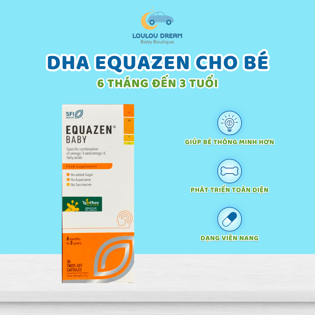 DHA Equazen cho bé từ 6 tháng đến 3 tuổi hộp 30 viên | Shopee Việt Nam