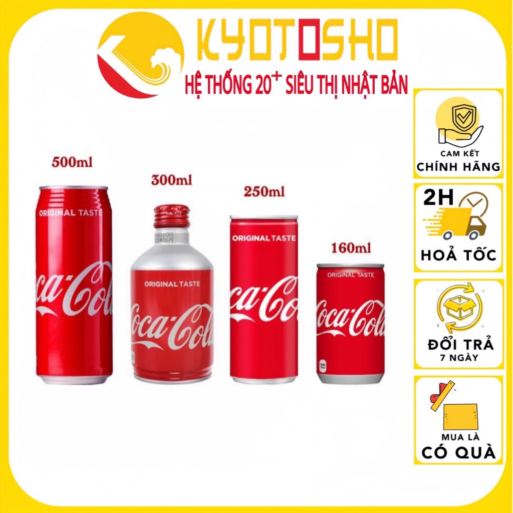 Coca Cola Nhật Bản Lon 160ml Nắp Vặn 300ml nắp bật 250ml, Nước Ngọt ...