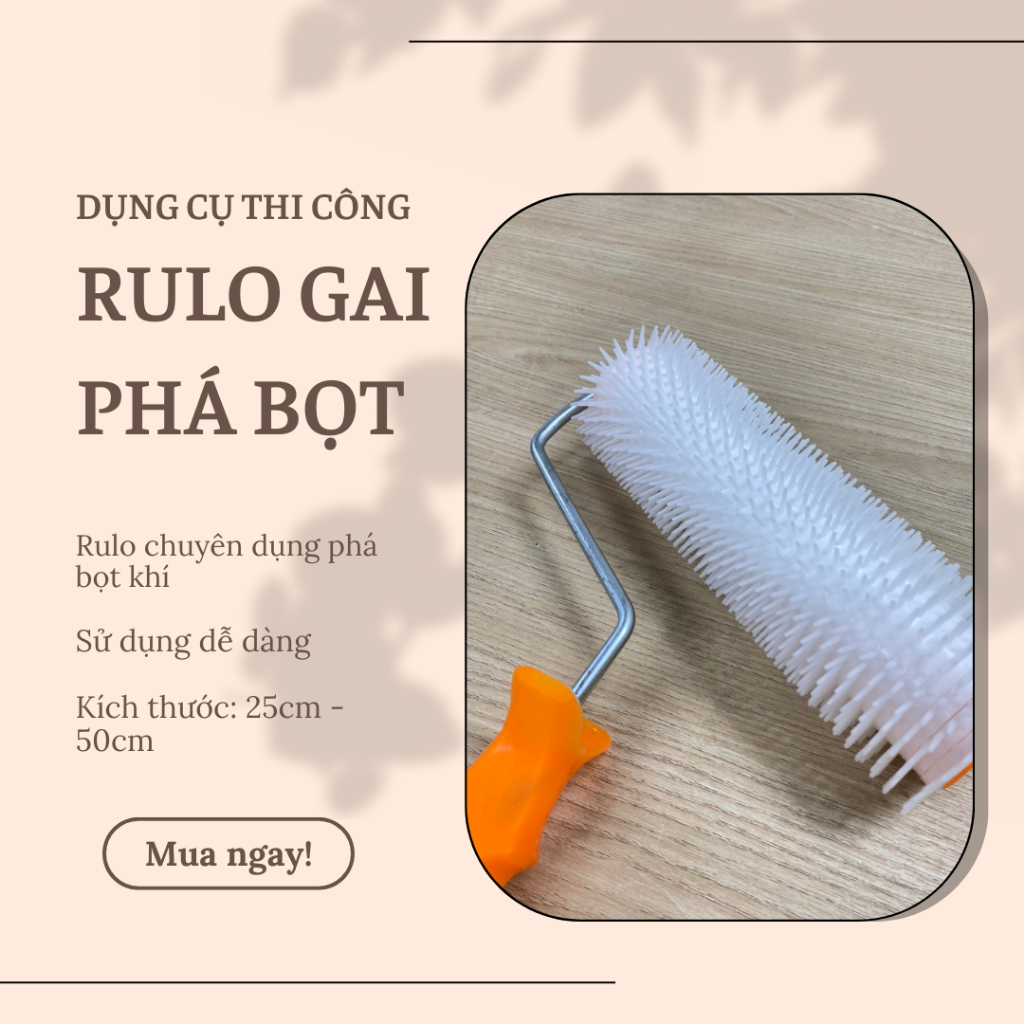 Con lăn gai - Con lăn gai phá bọt khí, Rulo gai phá bỏ bọt khí thi công ...