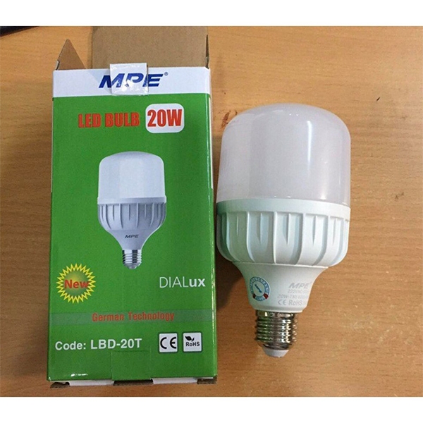 BÓNG ĐÈN LED BULB TRÒN MPE 20W 30W 40W 50W 60W | Shopee Việt Nam