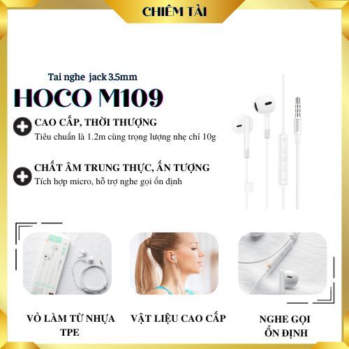 Tai nghe Hoco M109 jack 3.5mm | Shopee Việt Nam