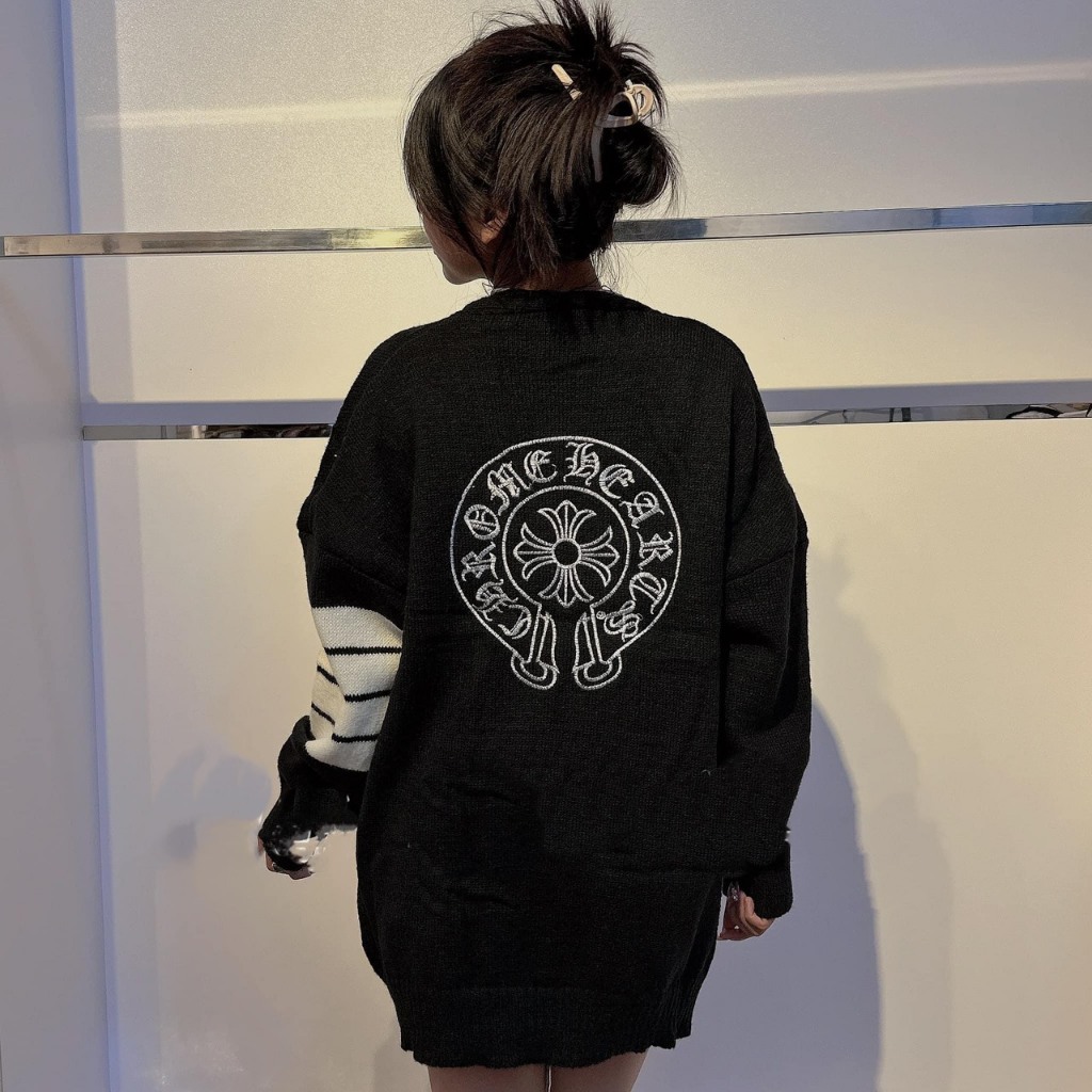 Áo Cardigan Len Chrome Heart hàng QC cao cấp, form dáng cực đẹp , 3 màu ...