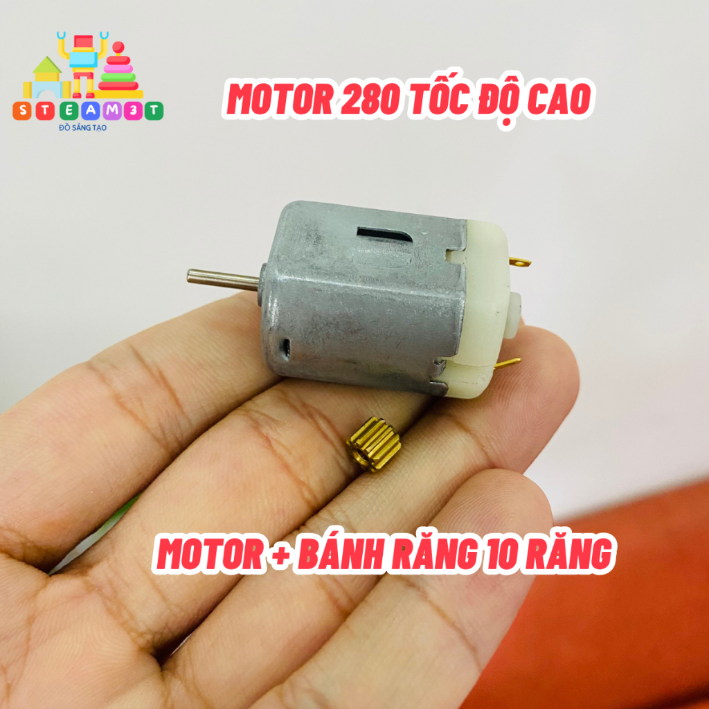 Motor mini 280 3.7V 11500 vòng, hàng mới 100% có chổi than - motor máy ...