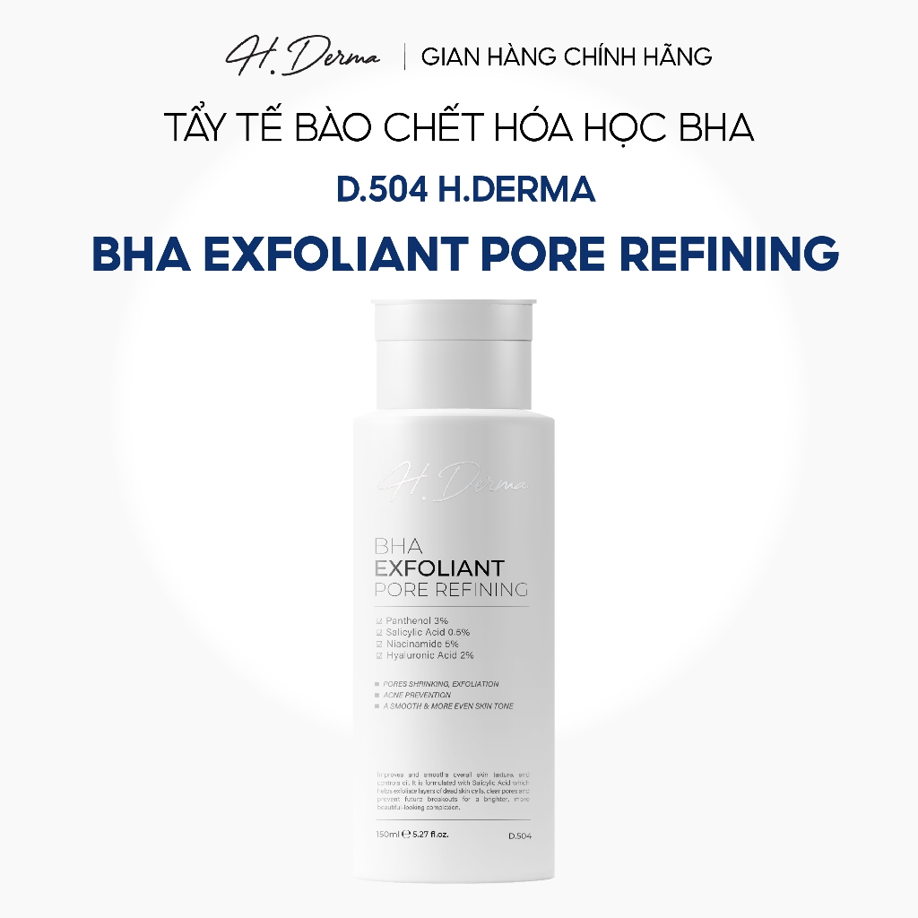 Tẩy Tế Bào Chết Hóa Học BHA D.504 H.Derma BHA Exfoliant Pore Refining ...