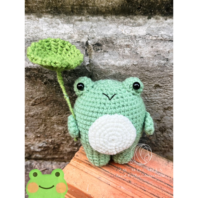 móc khoá len ẾCH LÁ SEN - handmade - hạng đặt trước | Shopee Việt Nam