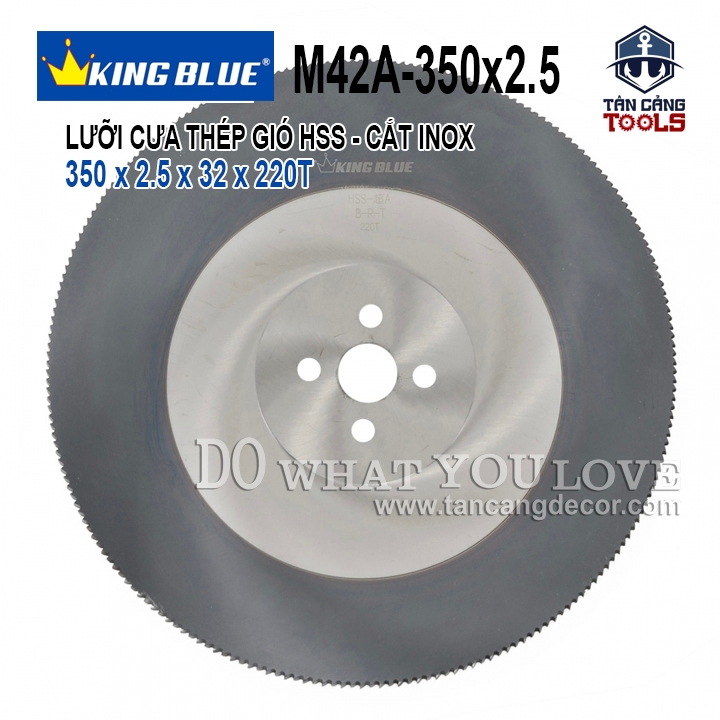 Lưỡi Cắt Sắt Hợp Kim Tua Chậm 350 x 32 mm x 220T Kingblue M42A-350x2.5 ...