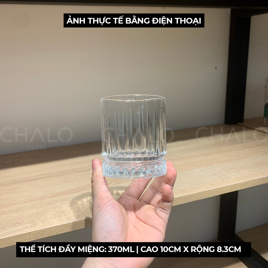 Ly thuỷ tinh Cocktail dáng Rock & Highball hoa văn Elysia 220ml ~ 473ml ...