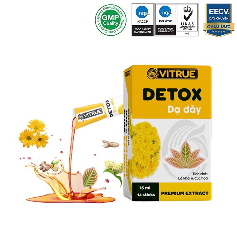 Vitrue Detox Dạ Dày giảm đau, giảm viêm loét dạ dày, dễ tiêu hoá, giảm ...