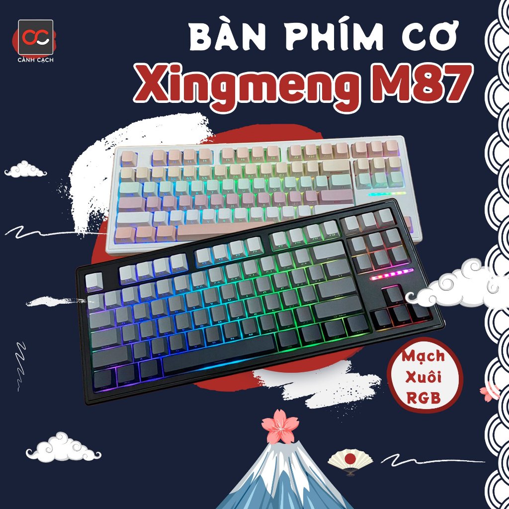 BÀN PHÍM CƠ XINMENG M87 MẠCH XUÔI LED RGB (Có led viền) | Shopee Việt Nam