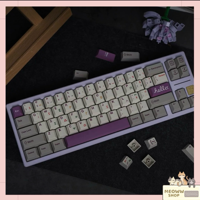 Keycap Retro Hello cho bàn phím cơ cơ giá rẻ chơi nhiều layout. Ship ...