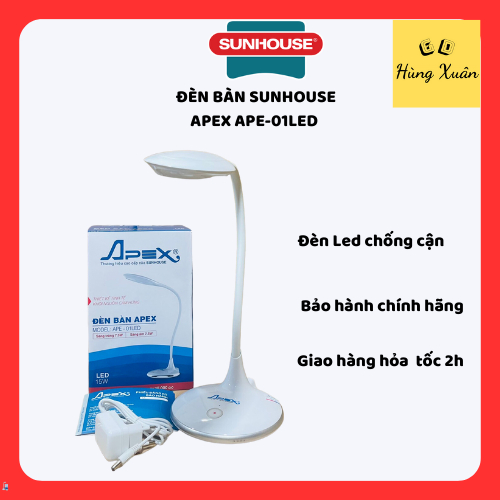 Đèn học, đèn bàn chống cận cao cấp Sunhouse Apex APE-01LED, phím điều chỉnh ánh sáng cảm ứng ...