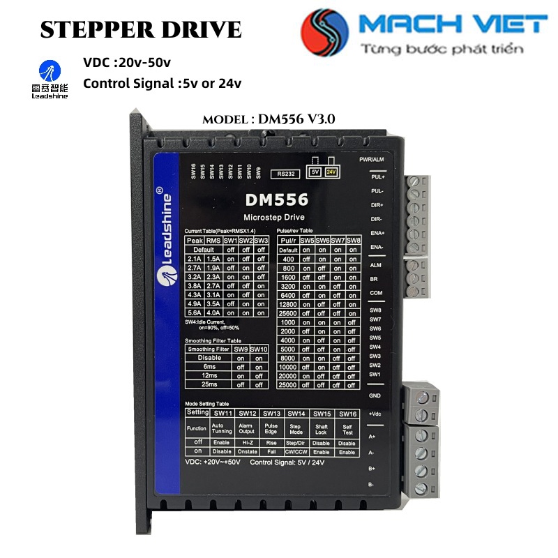 Mạch điều khiển DM556 V3.0 Leadshine cho động cơ bước 2 phase 4 dây | Shopee Việt Nam