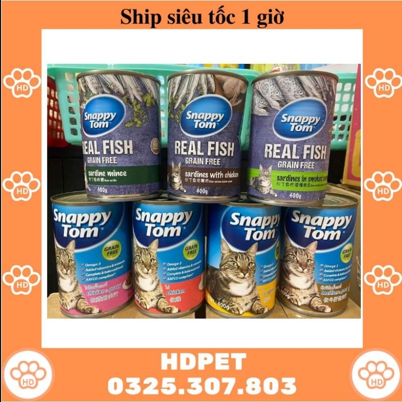 PATE LON SNAPPY TOM 400G REAL FISH - REAL MEAT Siêu thịt siêu cá dành cho mèo mọi lứa tuổi ...