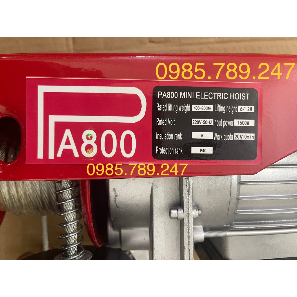 Tời điện PA800 - 220V, 1600W, cao nâng 12m, 20m, 30m, loại chất lượng cao, Pa800, pa800 | Shopee ...