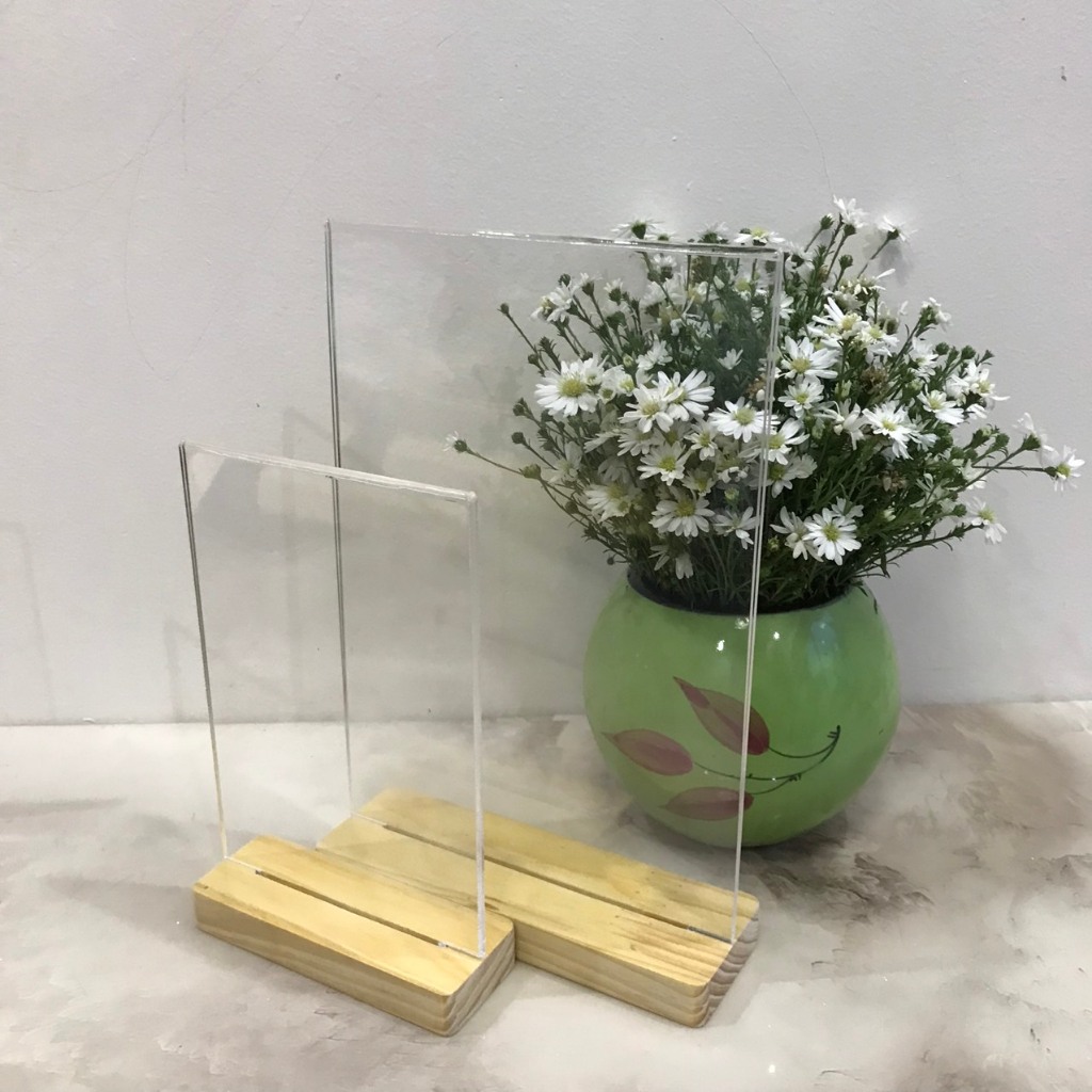 Bảng Mica Mika Meca Để Bàn A4 A5 A6 Đựng Tài Liệu mã QR, Menu Mica Bỏ Thực Đơn | Shopee Việt Nam