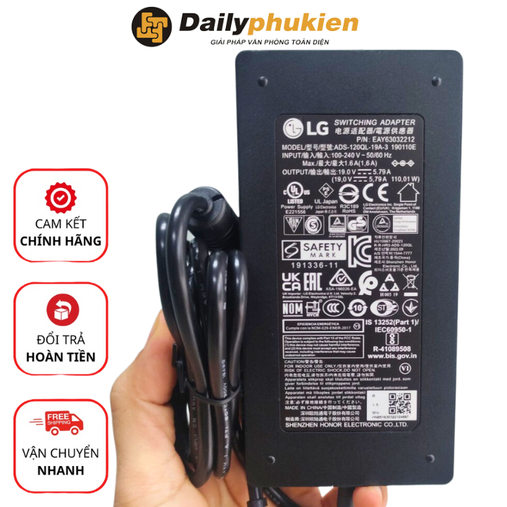 Adapter nguồn màn hình LG ultrawide 34 inch 19v 5.79a 110W | Shopee ...