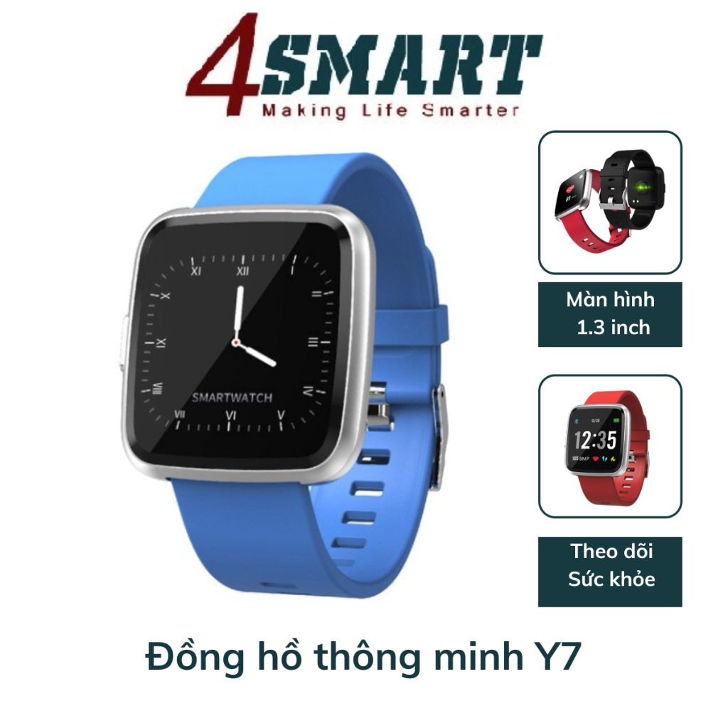 Y7 smartwatch - Đồng hồ thông minh mỏng đẹp, đo nhịp tim | Shopee Việt Nam