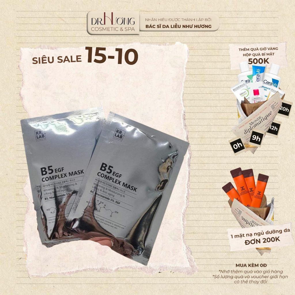 Mặt nạ cấp ẩm làm dịu da B5 EGF COMPLEX MASK KR.LAB 1 MIẾNG | Shopee ...
