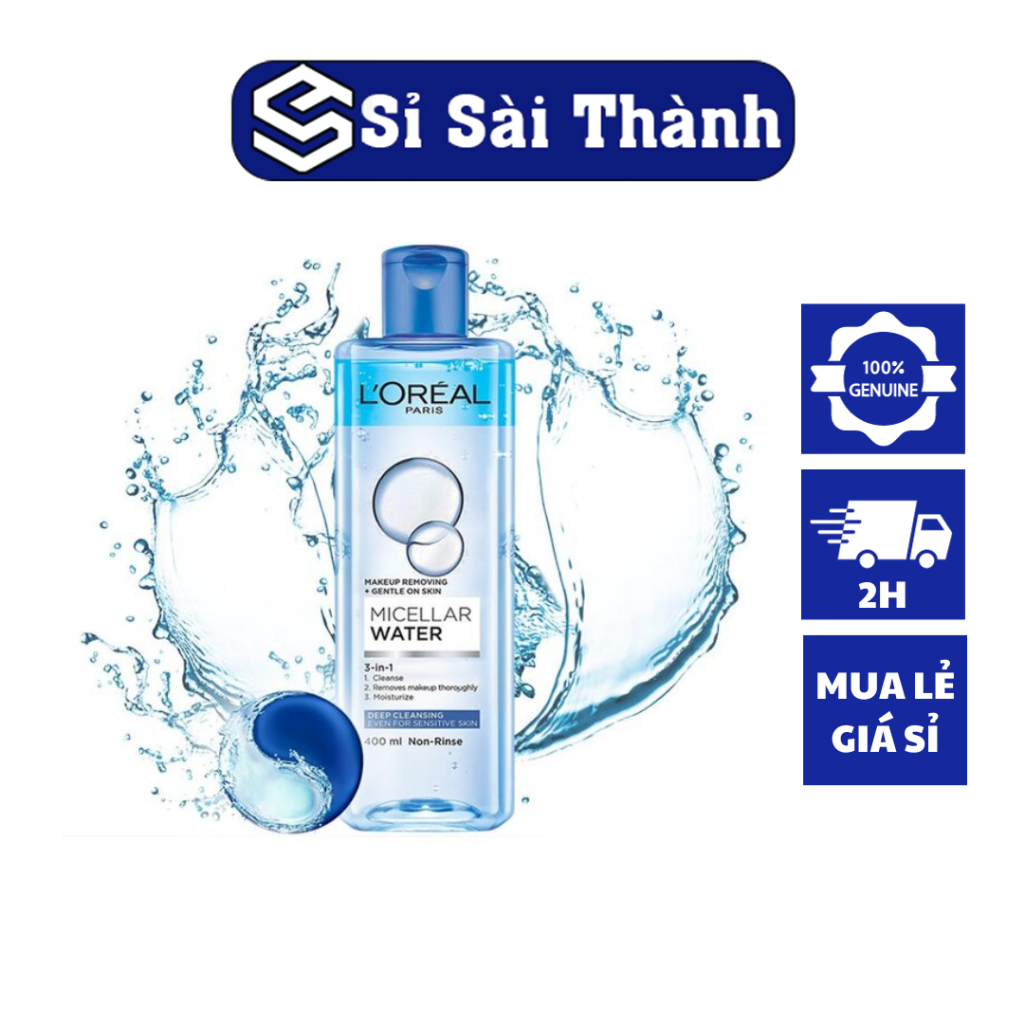 Nước tẩy trang cho da dầu mụn (xanh đậm) L’Oreal Paris Micellar Water Deep Cleansing 400ml ...