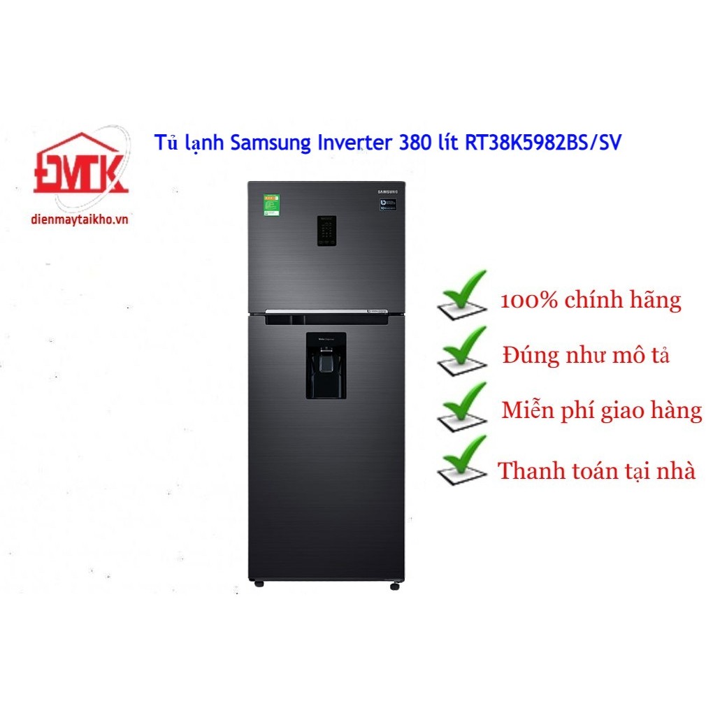 Tủ lạnh Samsung Inverter 380 lít RT38K5982BS/SV ( Hàng Chính hãng ) | Shopee Việt Nam